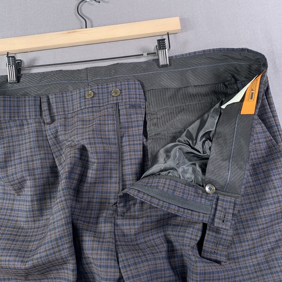 Steven Land | Pants | Steven Land Dress Pants Mens 48x33 Blue Brown ...